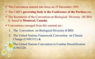Convention on Biological Diversity - CBD | PPTX