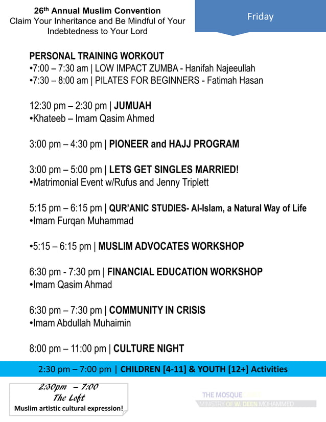 26th Annual Muslim Convention | PDF