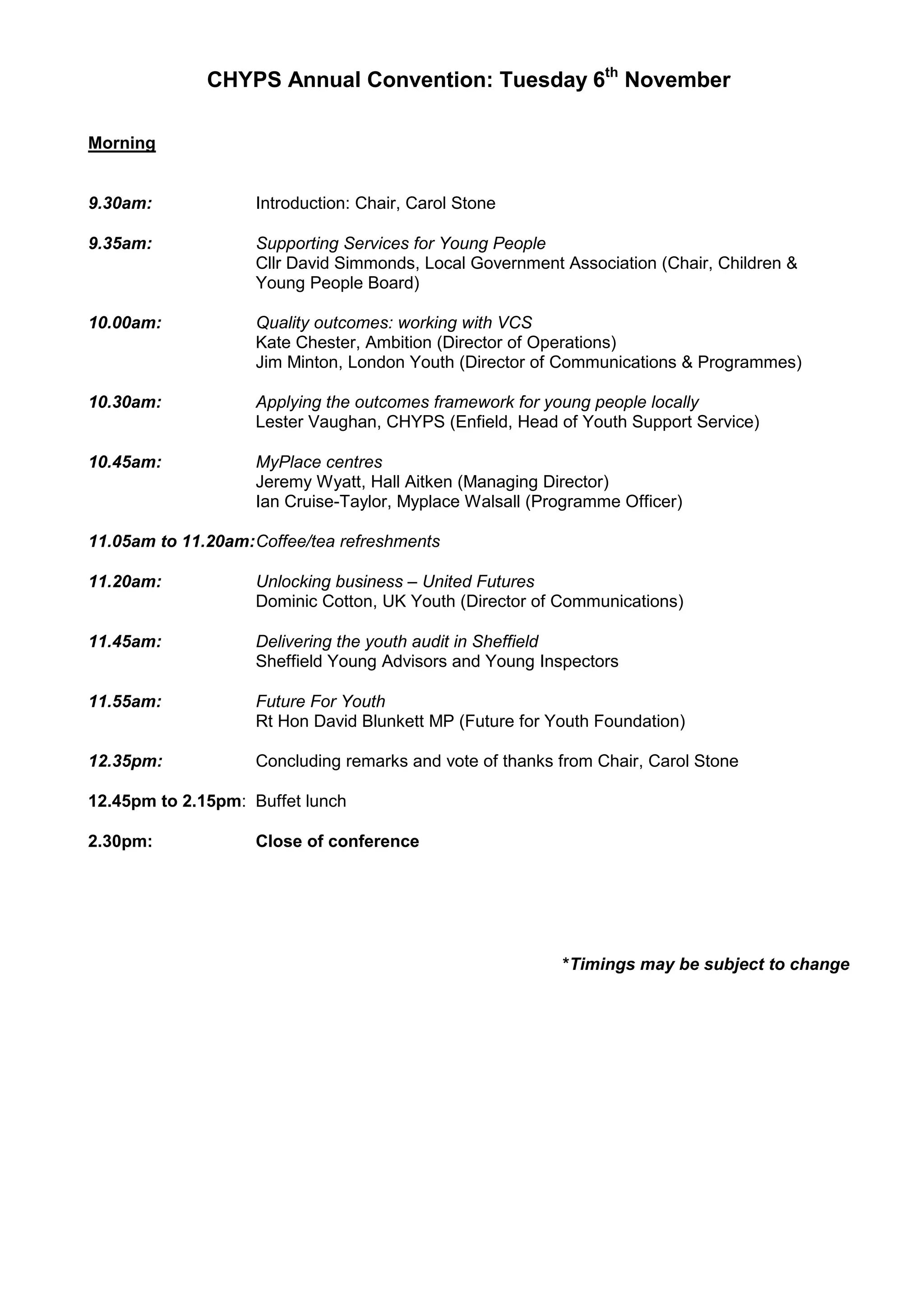 Convention programme | PDF | Daycare and Pre-School | Parenting