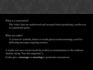 Codes and Conventions | PPT