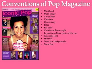 Conventions of a Pop Magazine | PPT