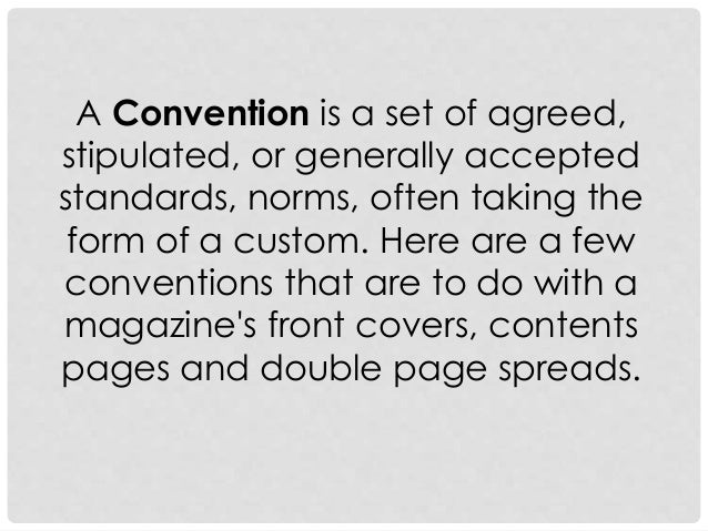 Conventions Meaning