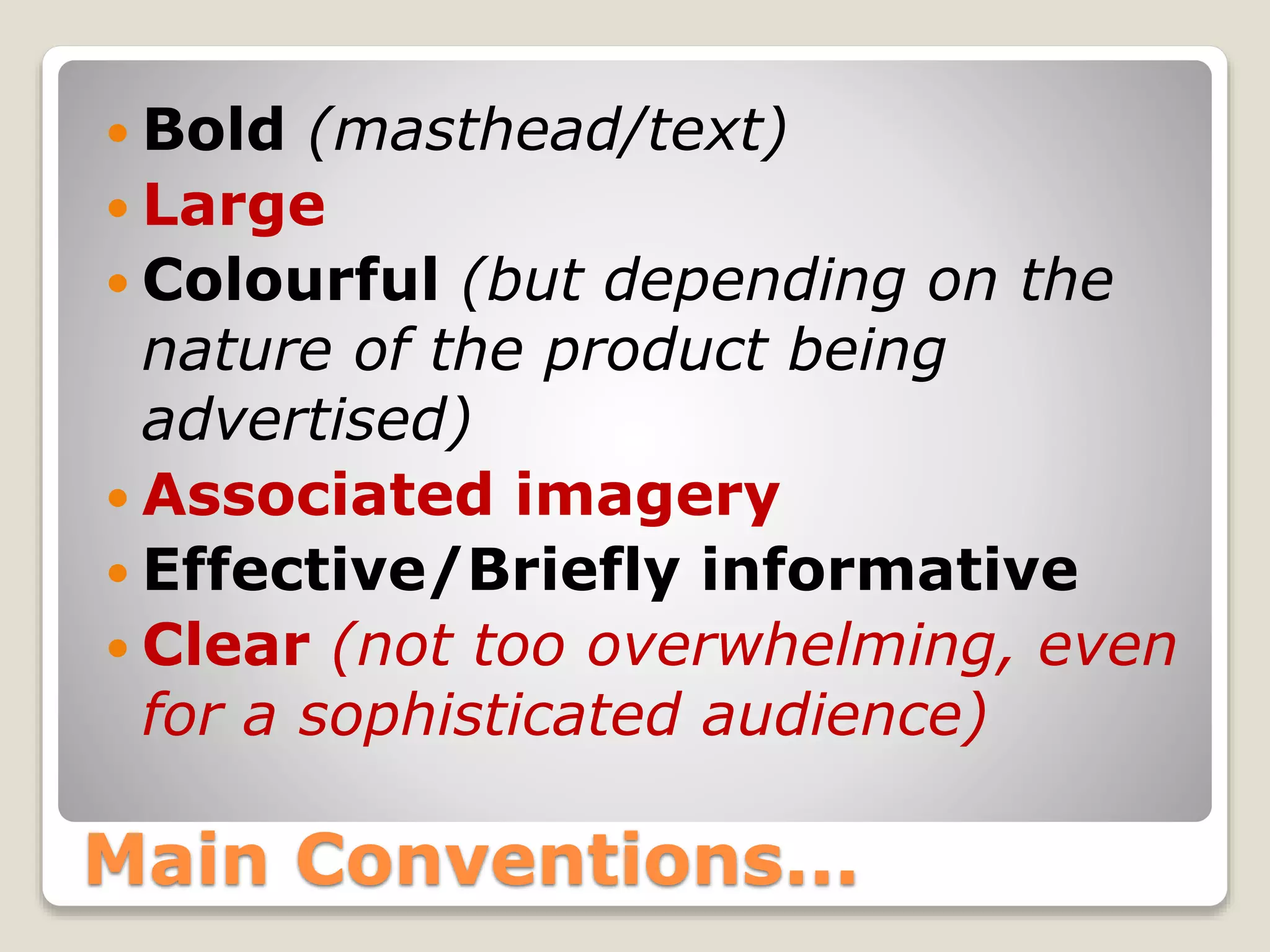 Conventions (Billboard Advertisement) | PPTX