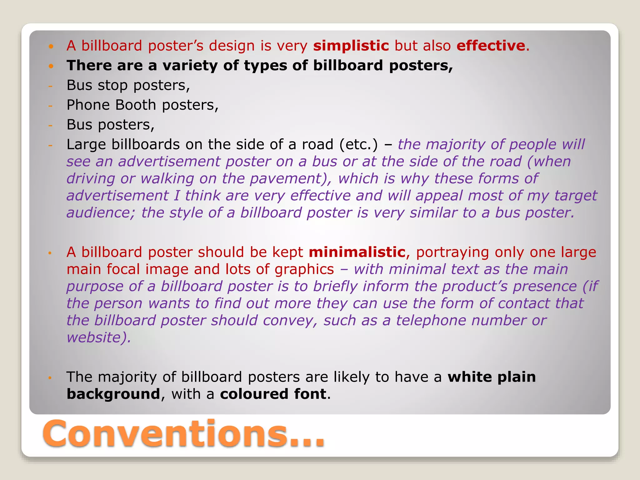 Conventions (Billboard Advertisement) | PPTX