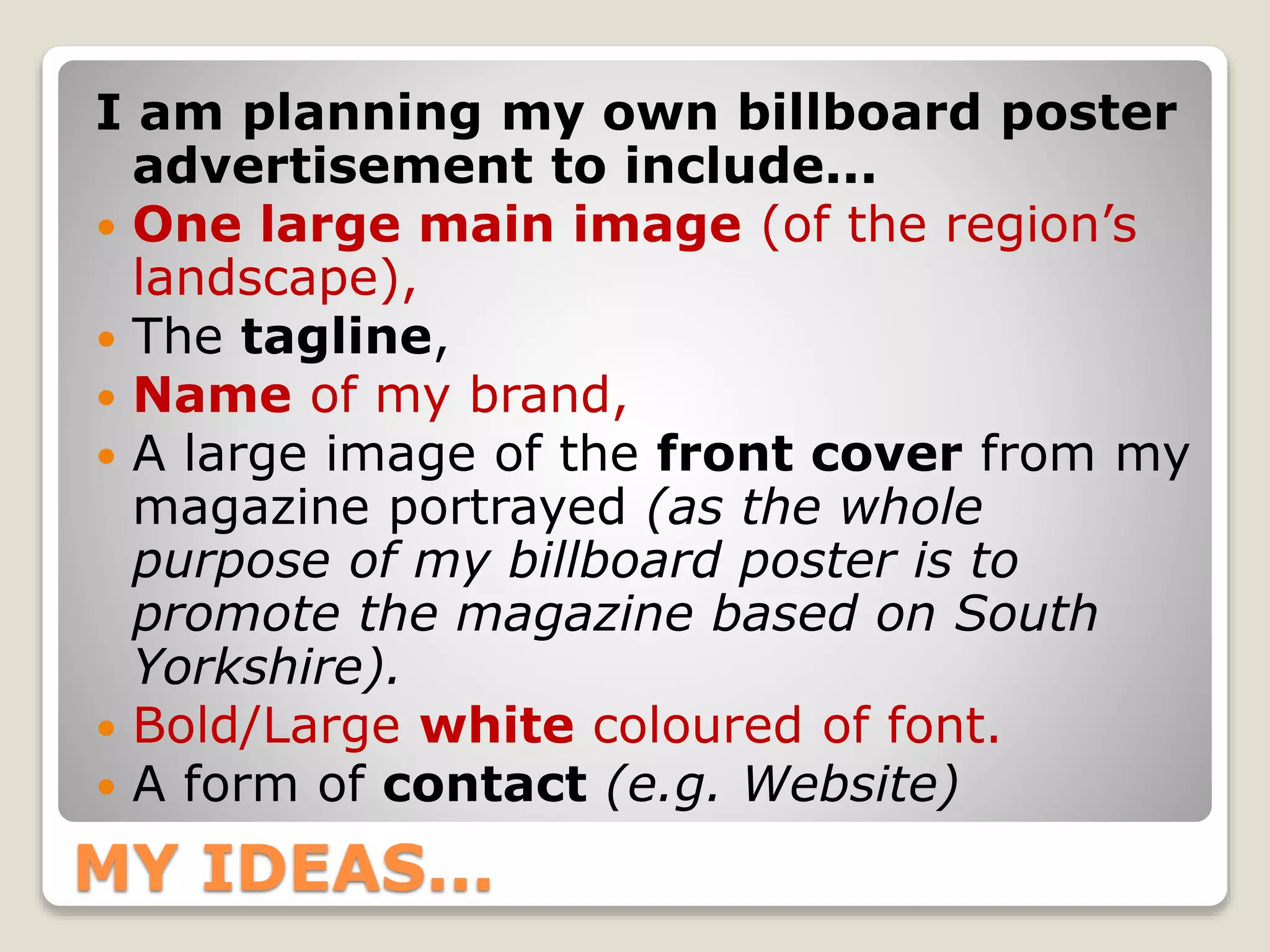 Conventions (Billboard Advertisement) | PPTX