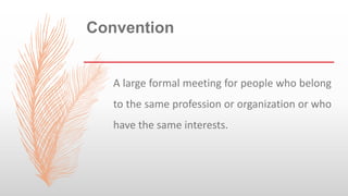 Conventions and exibitions faclities / interrelated venue | PPTX