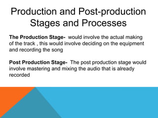 Conventions in audio production and post production | PPT