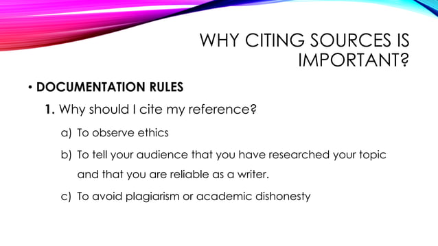 Conventions in citing sources (module 3) | PPT | Free Download