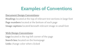 Conventions in information design | PPT