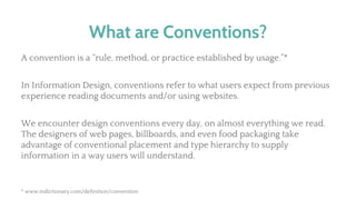 Conventions in information design | PPT