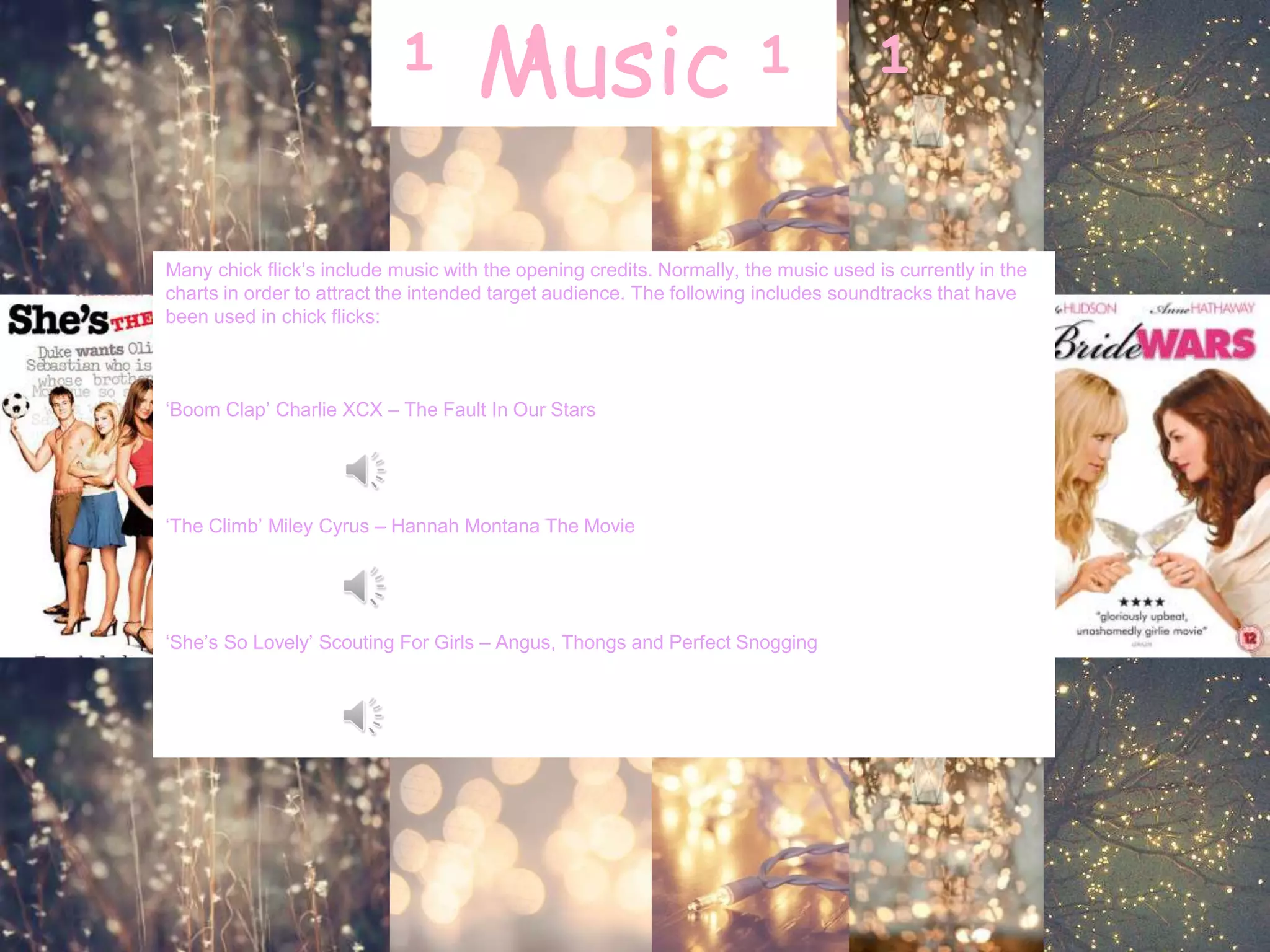 Conventions of a chick flick | PPTX