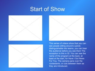 Conventions of a comedy panel show | PPT