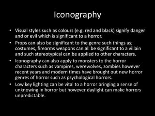 Conventions of a horror | PPT