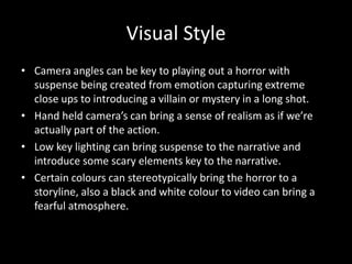 Conventions of a horror | PPT