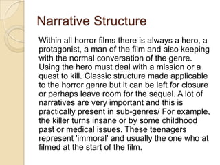 Conventions of a horror film | PPTX