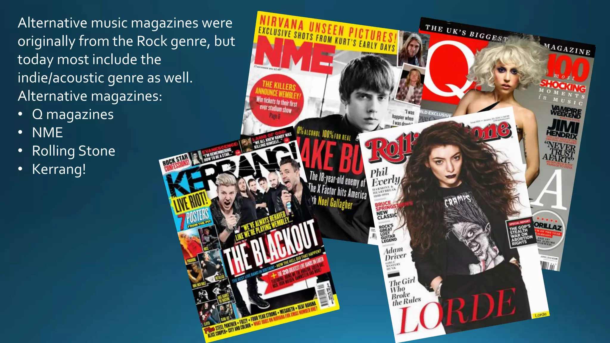 Conventions of alternative magazines | PPTX