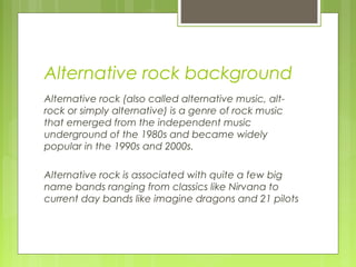 Conventions of alternative rock music videos | PPT