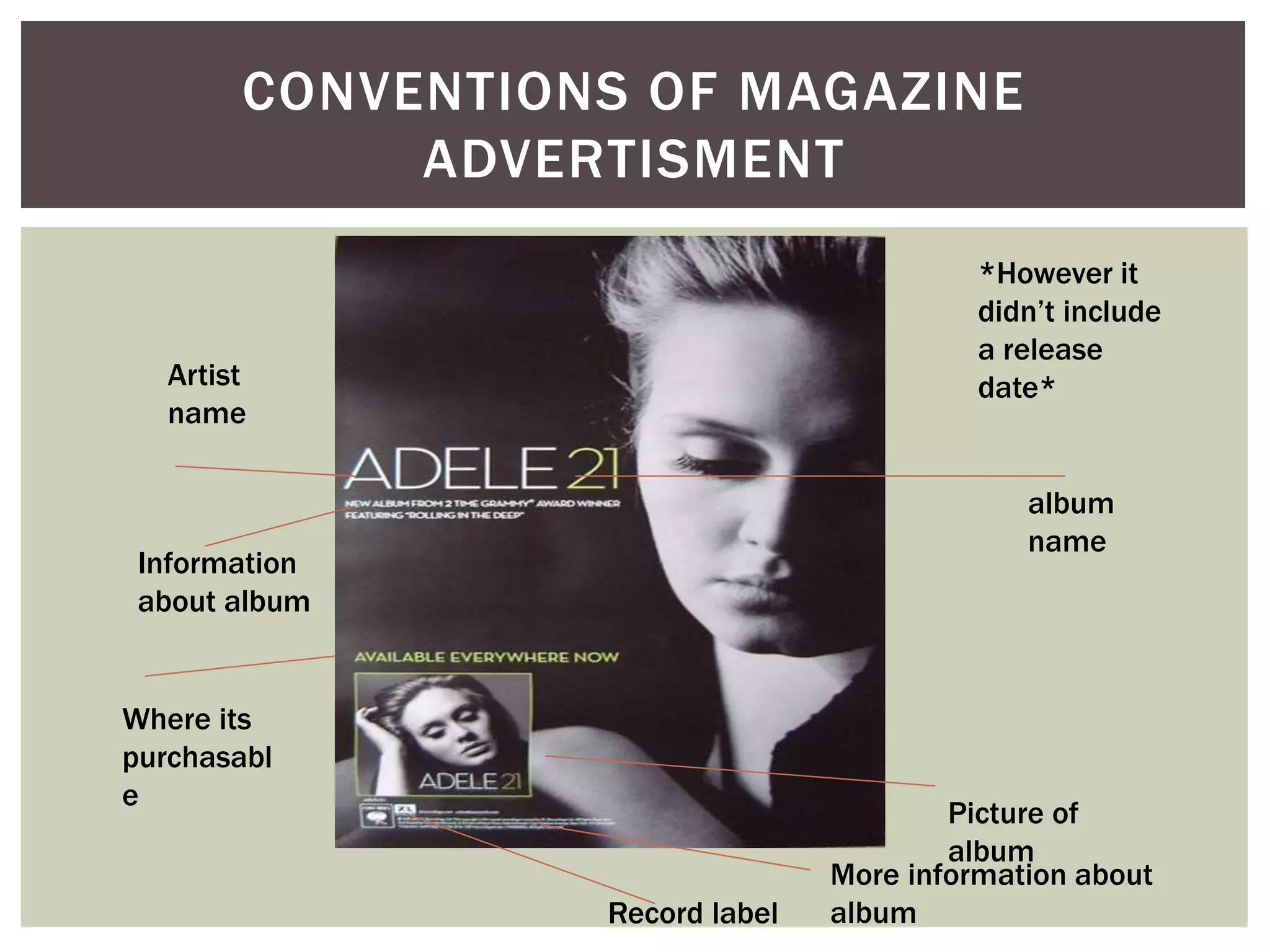 Conventions of a magazine advertisement | PPTX