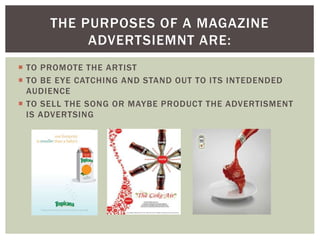 Conventions of a magazine advertisement | PPTX