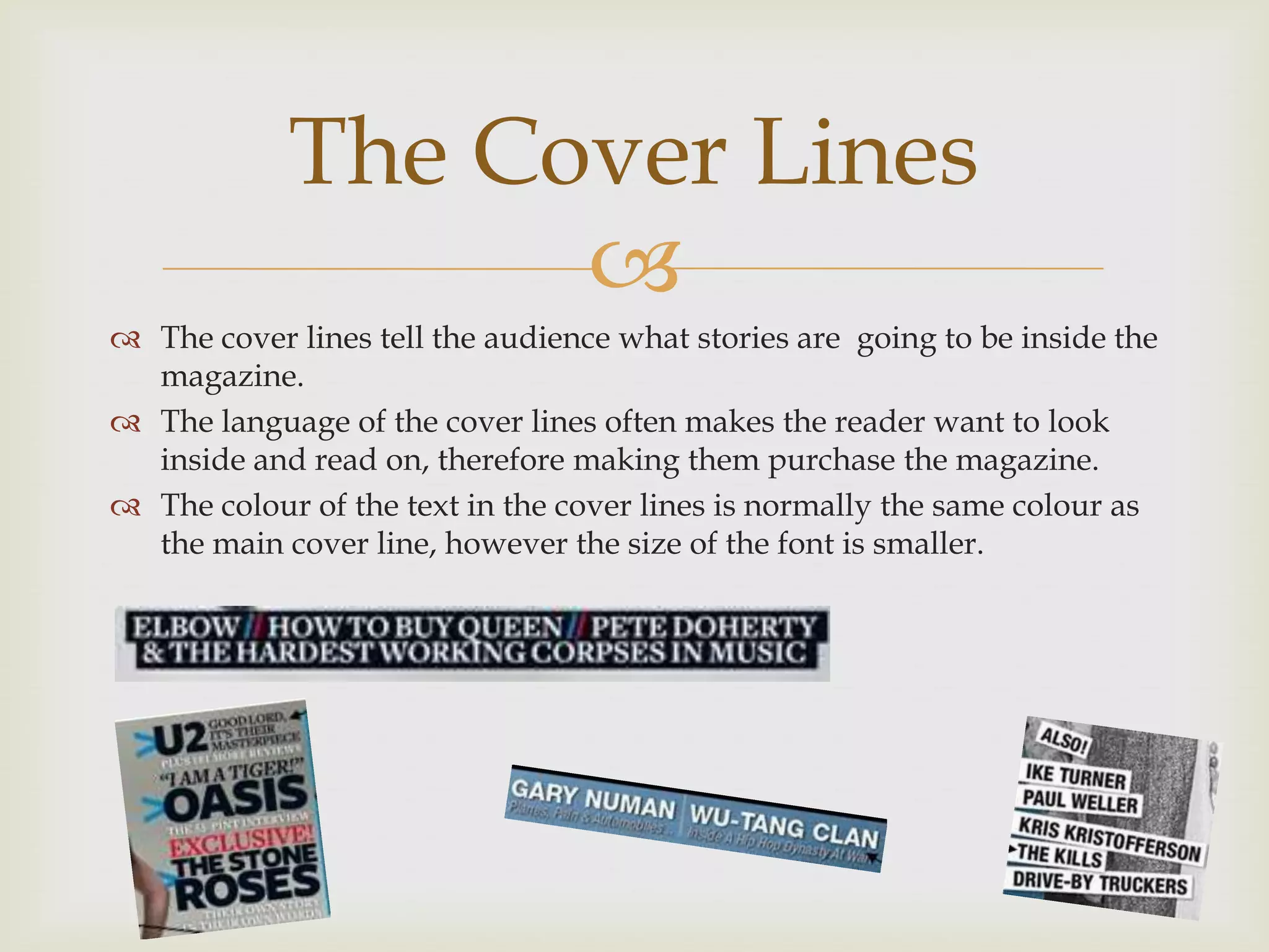 Conventions of a magazine cover | PPTX