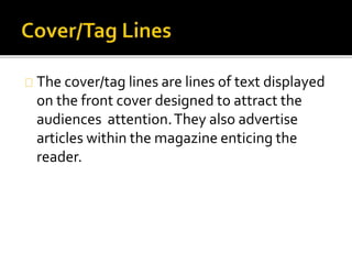 Conventions of a magazine cover | PPTX