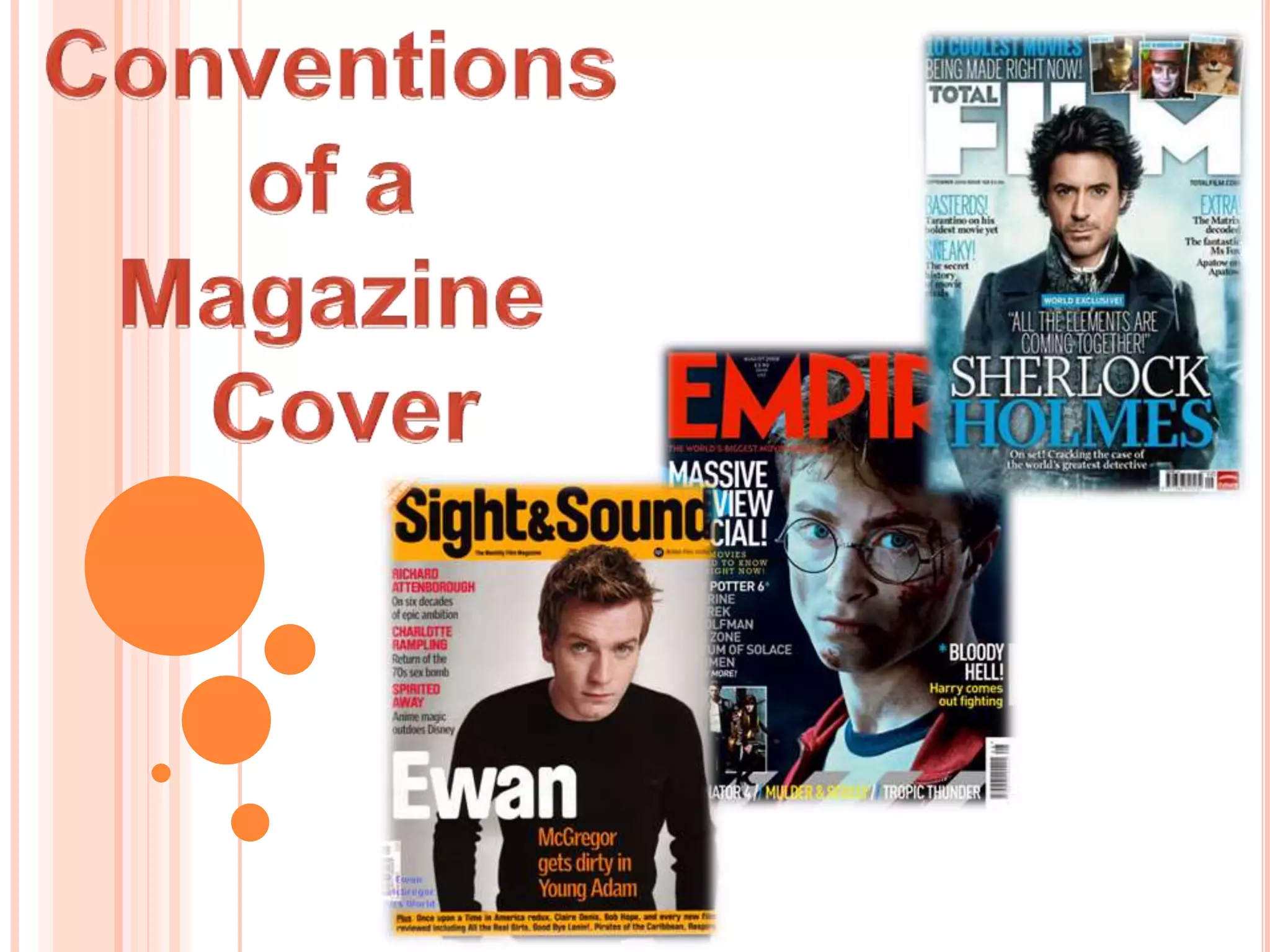 Conventions of a magazine front cover | PPTX