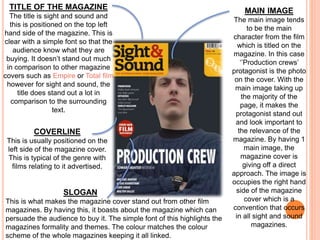 Conventions of a magazine front cover | PPTX