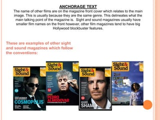 Conventions of a magazine front cover | PPTX