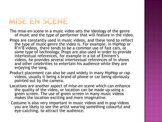 Conventions of a music video | PPTX