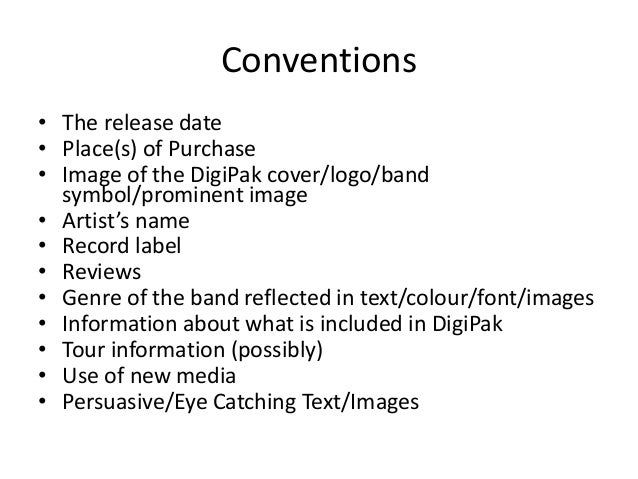 Conventions of an Advertisement/Poster