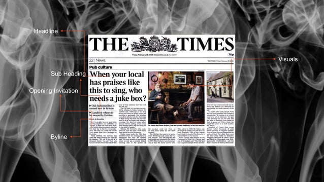 Conventions of a newspaper article | PPT