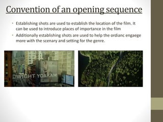 Conventions of an opening sequence | PPTX