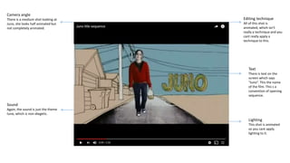 Conventions of an opening sequence juno | PPTX