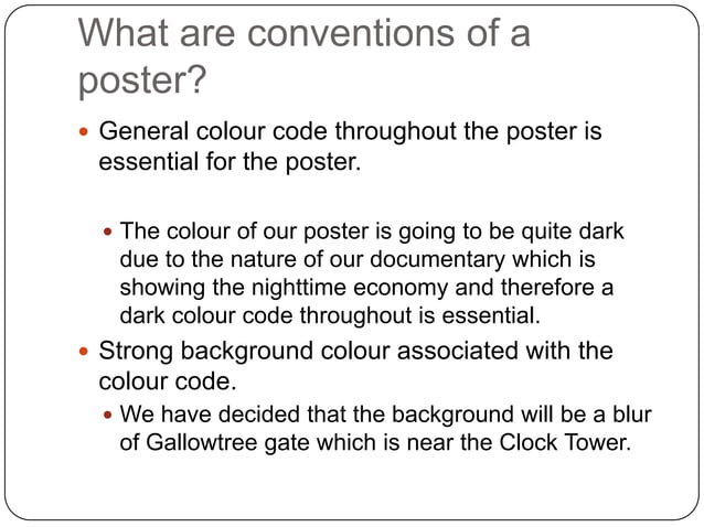 Conventions of a poster | PPTX | Television | Entertainment