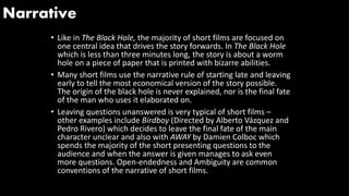 Conventions of a short film | PPTX