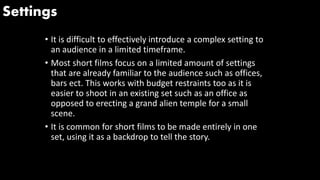Conventions of a short film | PPTX | Screenwriting | Content Production