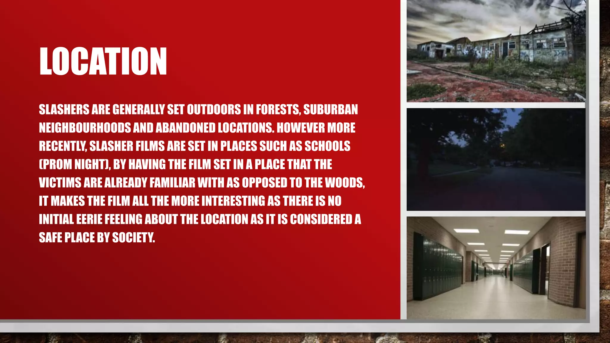 Conventions of a slasher film | PPTX