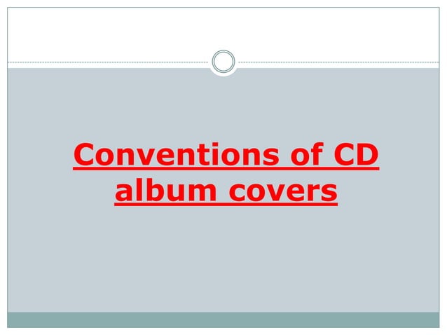 Conventions of cd album covers | PPTX