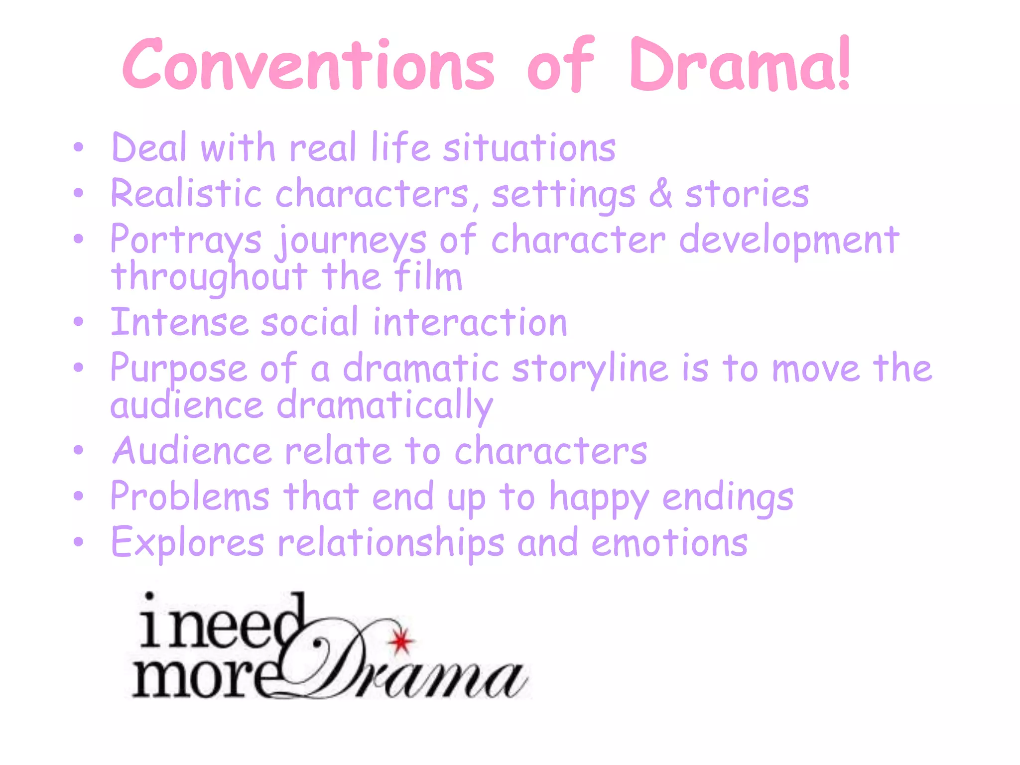 Conventions of drama & action | PPT