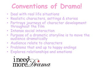 Conventions of drama & action | PPTX