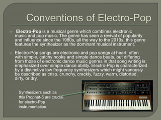 Conventions of electro pop genre | PPTX