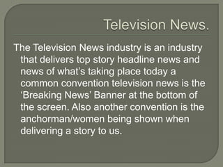 Conventions of factual media formats | PPT