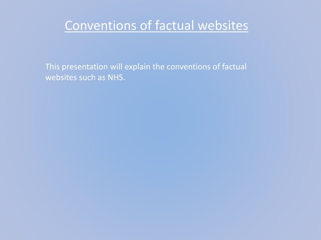 Conventions of factual websites | PPT