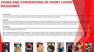 Conventions of front cover magazines | PPTX