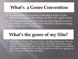 Conventions of genre film trailer credited by Camie | PPTX | Music ...