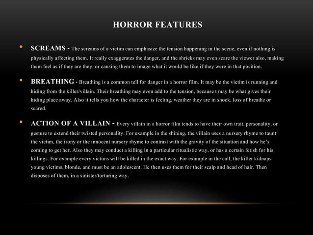 Conventions of horror | PPT