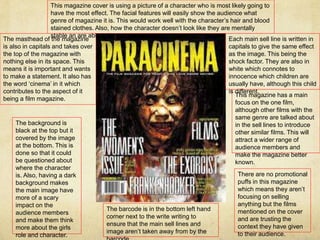 Conventions of horror magazines. | PPTX