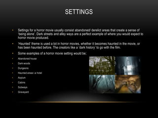 Conventions of horror movie | PPT