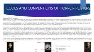 Codes and conventions of horror posters | PPTX