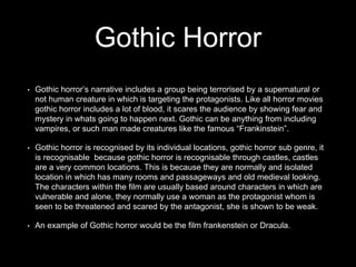 Conventions of horror pp | PPT